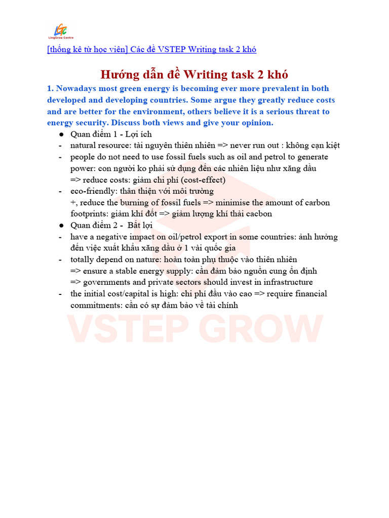 VSTEP Writing Task 2 Challenges | PDF | Economies