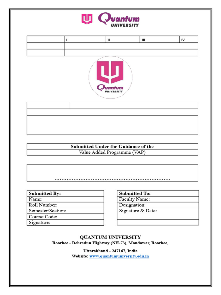 Assignment Cover Page | PDF