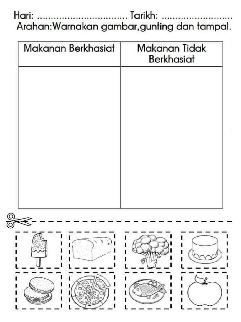 Gunting Dan Tampal Makanan | PDF