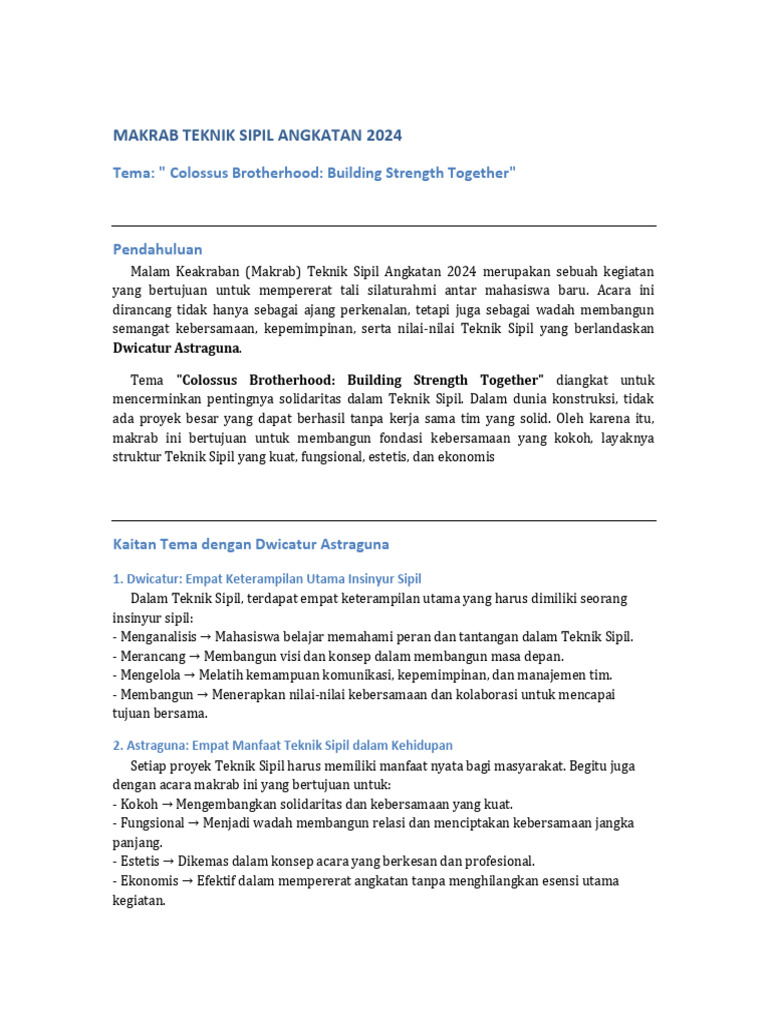 Makrab Teknik Sipil 2024 ktr1 | PDF