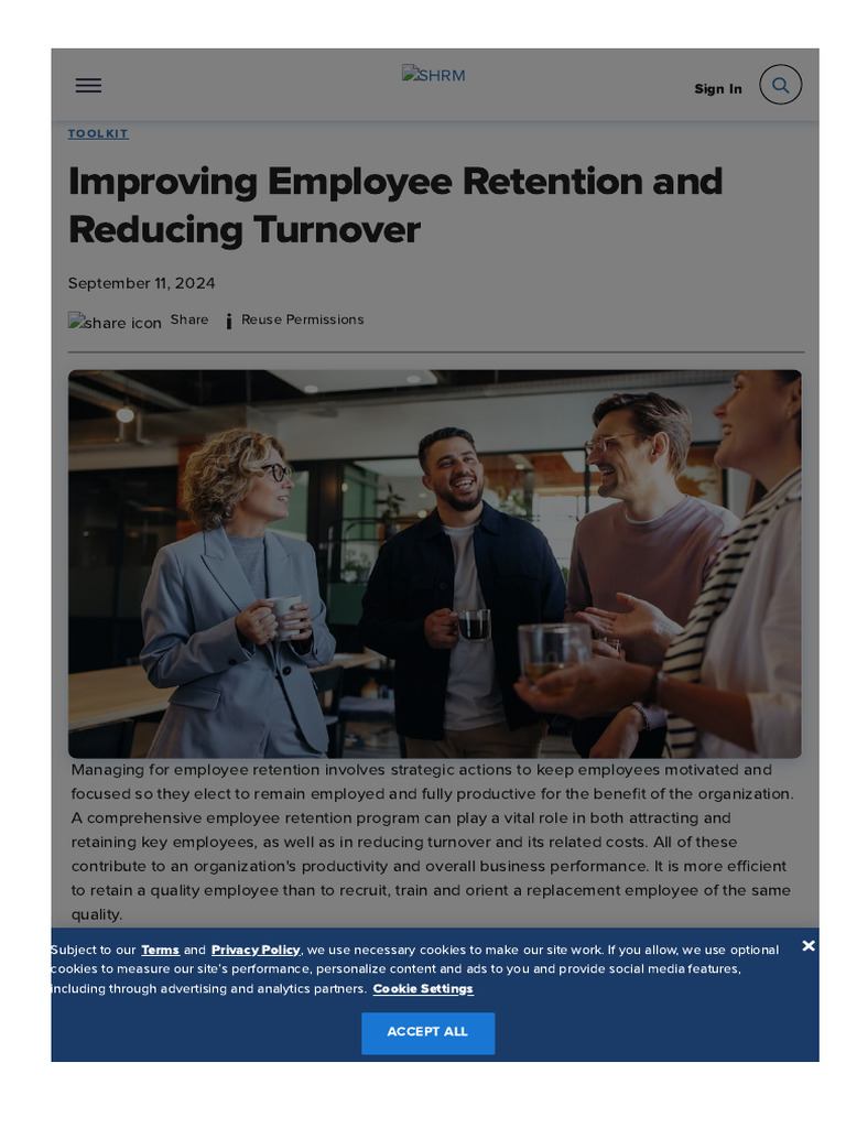 WWW SHRM Org in Topics Tools Tools Toolkits Managing Employee Retention... | PDF | Employee ...
