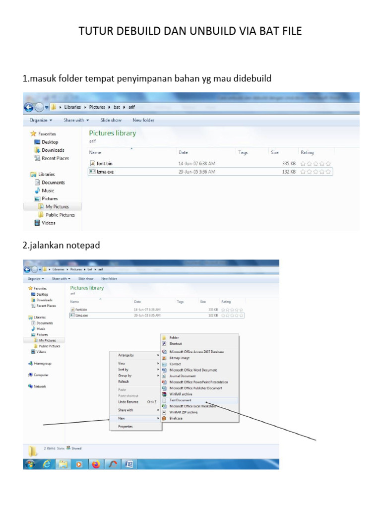 Debuild dan Unbuild dengan BAT File | PDF
