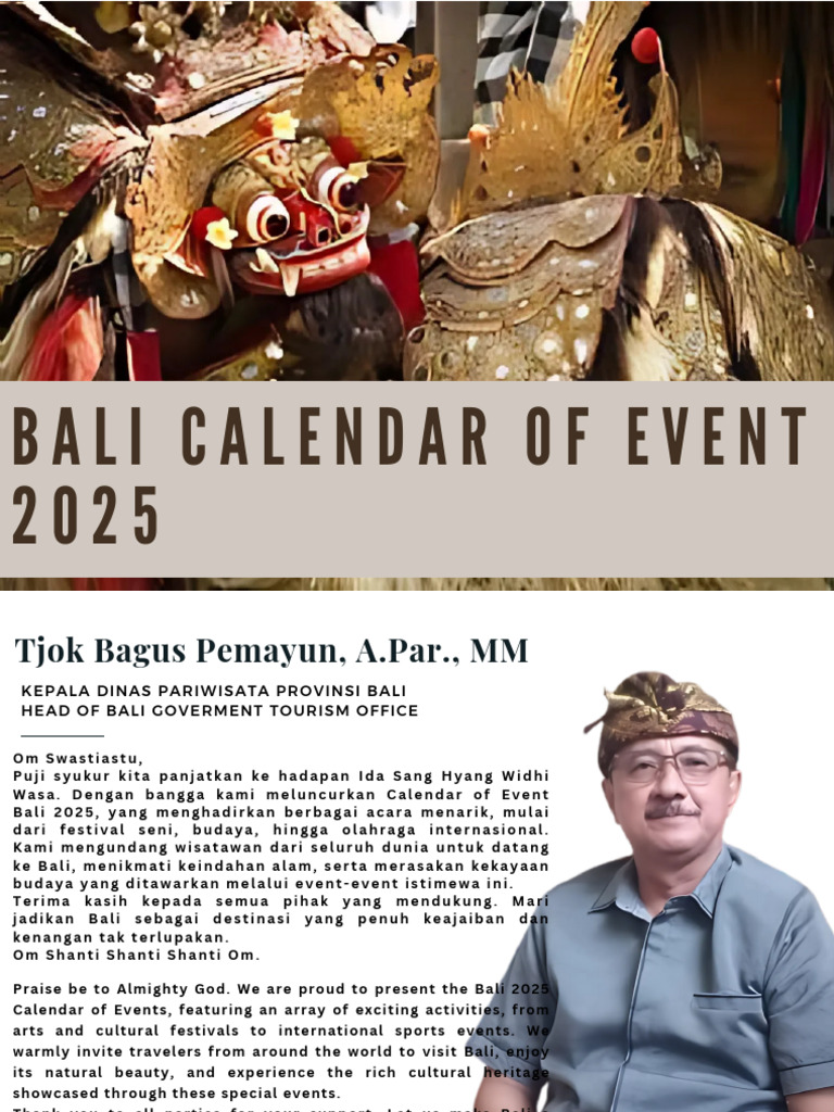 Kalender Event Bali 2025 | PDF