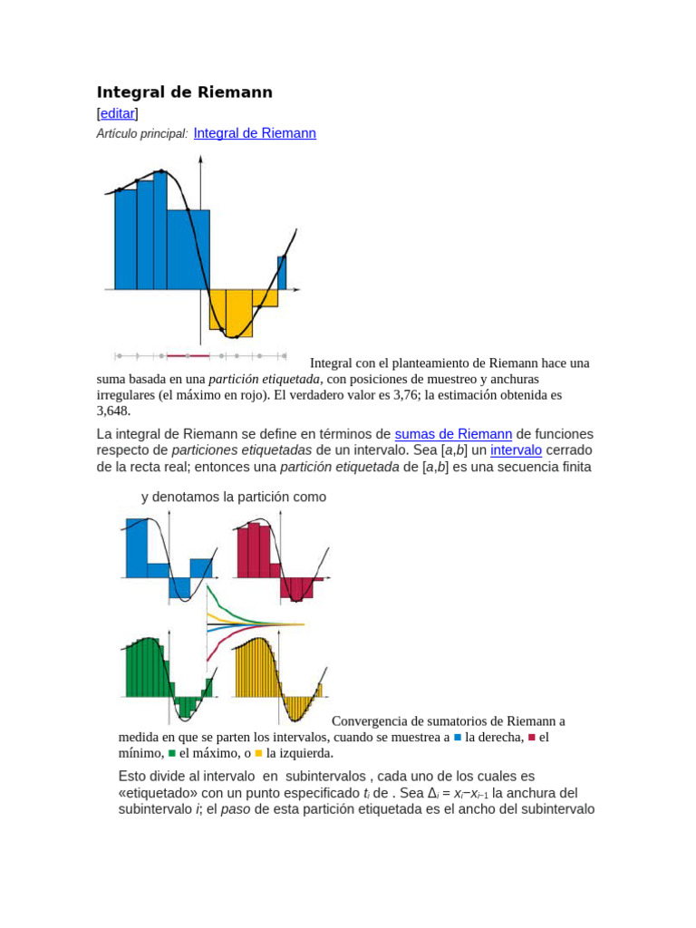 Integral de Riemann | PDF | Integral | Funciones y mapeos