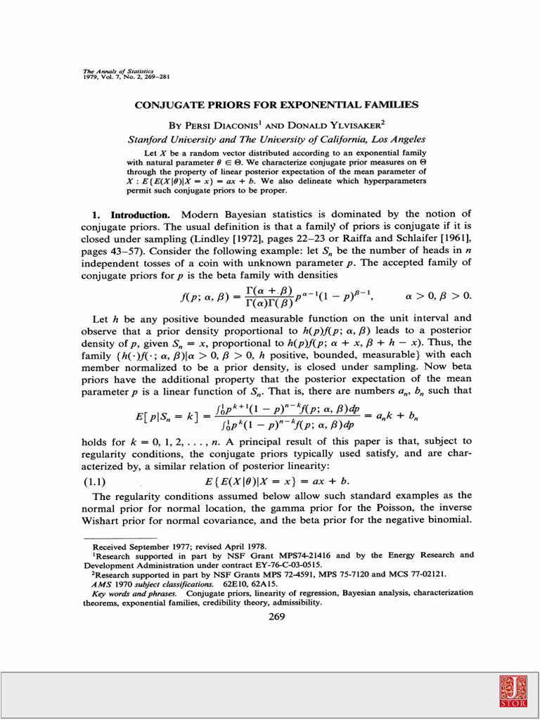 Dia Con Is Conjugate Prior | PDF