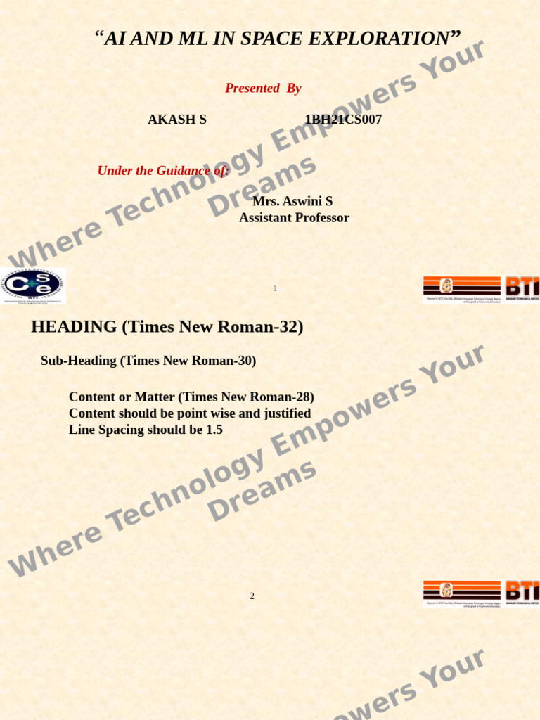 AI ML in Space Exploration by Akash Final | PDF | Spaceflight | Spacecraft