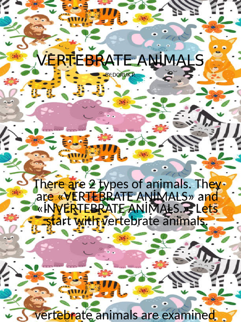 Vertebrate Animals | PDF | Amphibian | Mammals