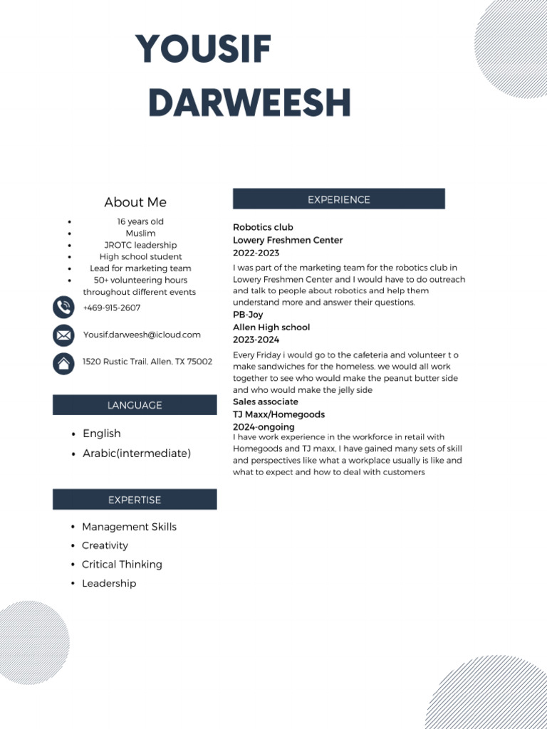 Blue Professional Modern CV Resume | PDF