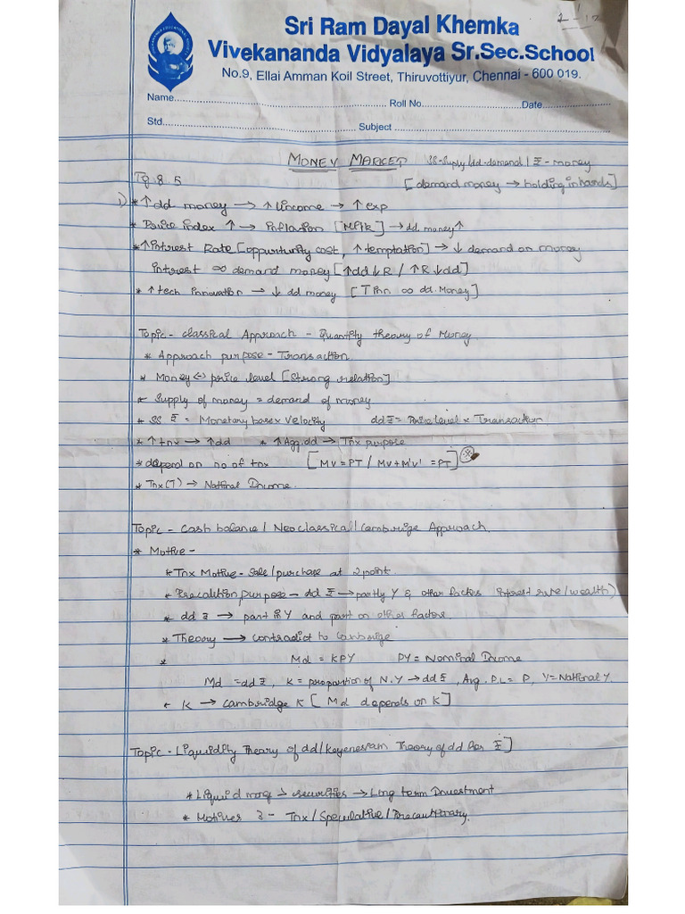 Money Market CA Walla Notes With NMC Mcqs | PDF