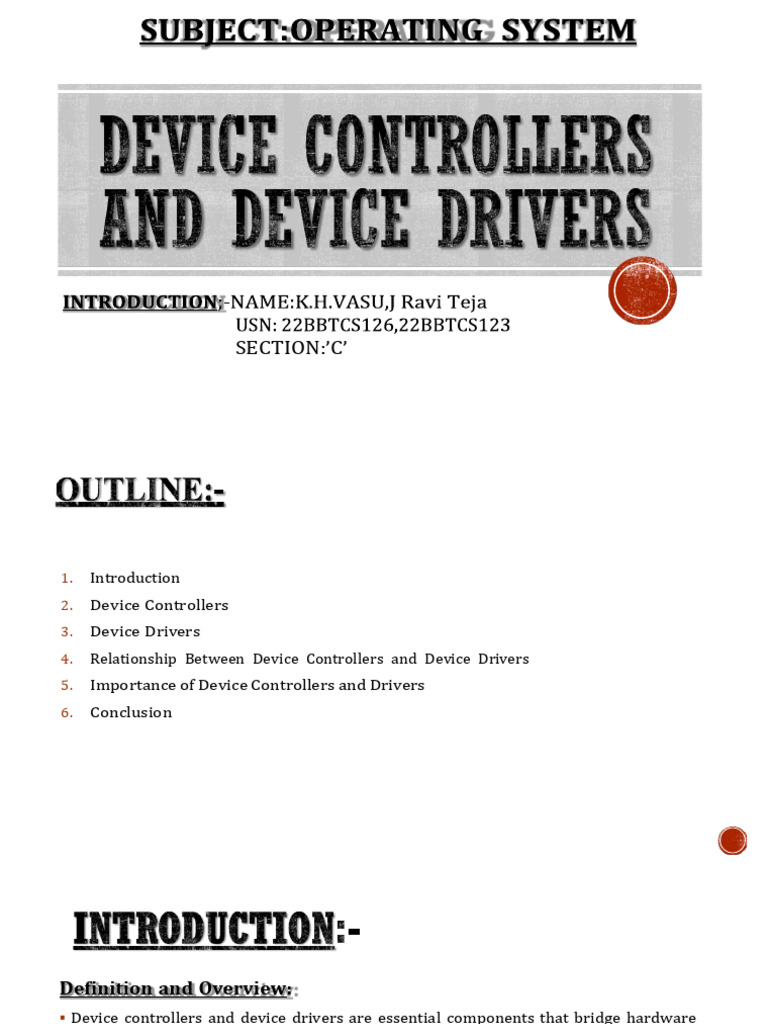 Device Controllers and Device Drivers Fra | PDF | Device Driver | Operating System