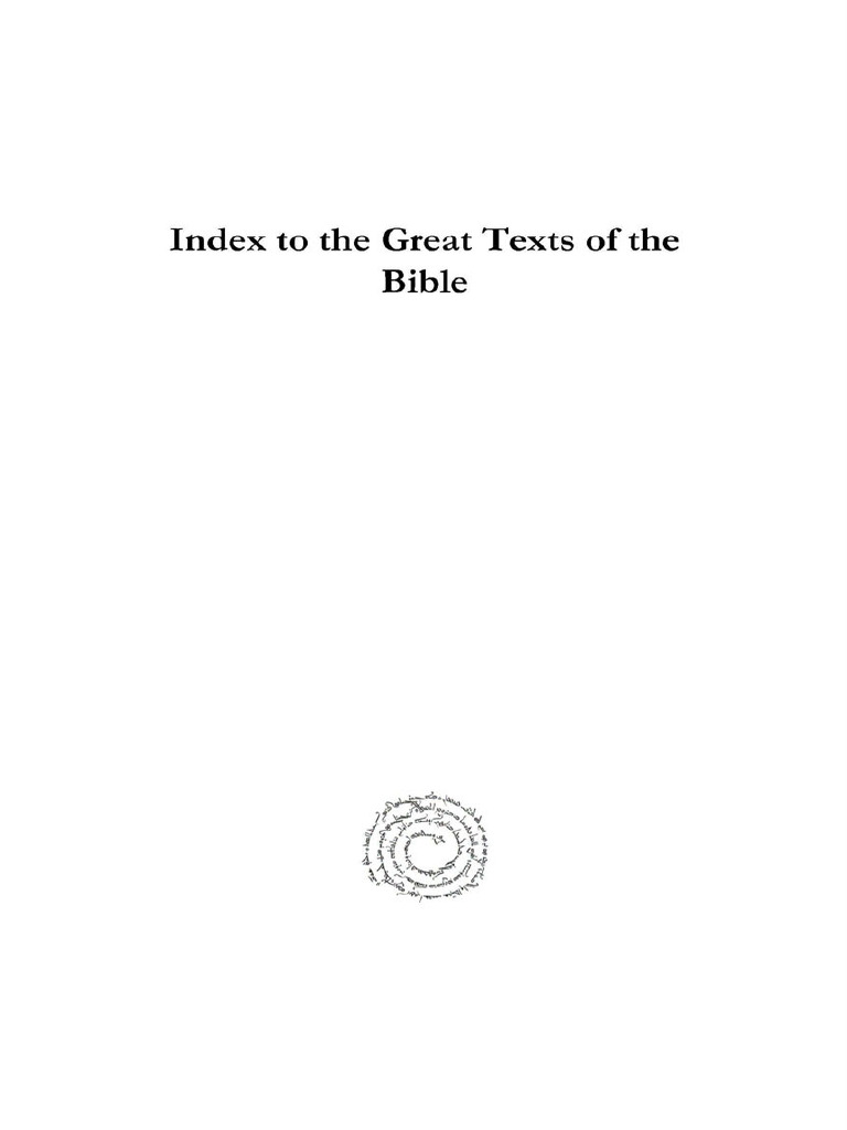Index To The Great Texts of The Bible - James Hastings | PDF | Jesus ...