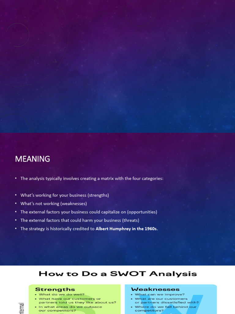 Understanding SWOT Analysis for Business | PDF | Swot Analysis | Economies
