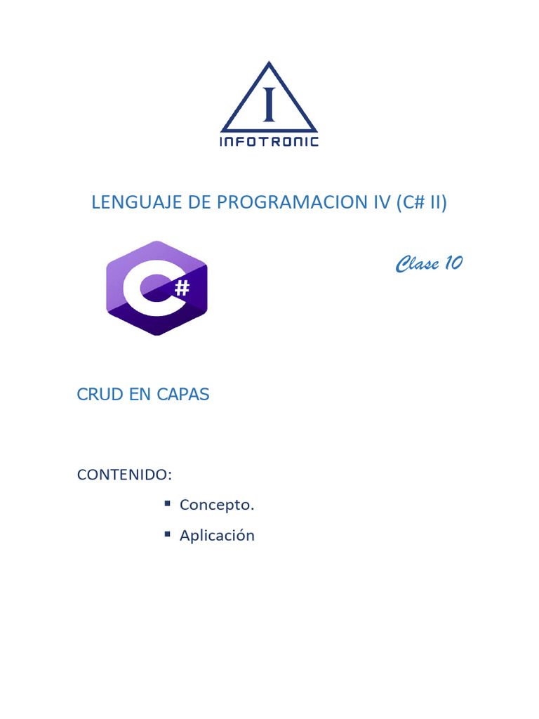 CRUD Capas | PDF | C Sharp (lenguaje de programación) | Bases de datos