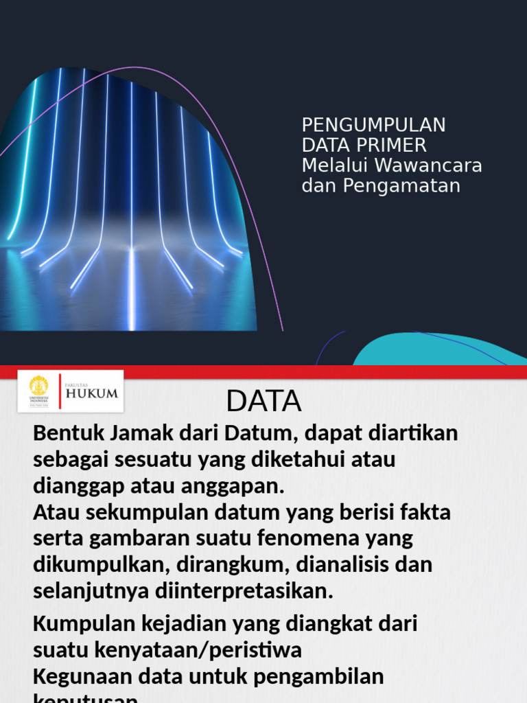 Pengumpulan Data Primer Untuk Mahasiswa | PDF