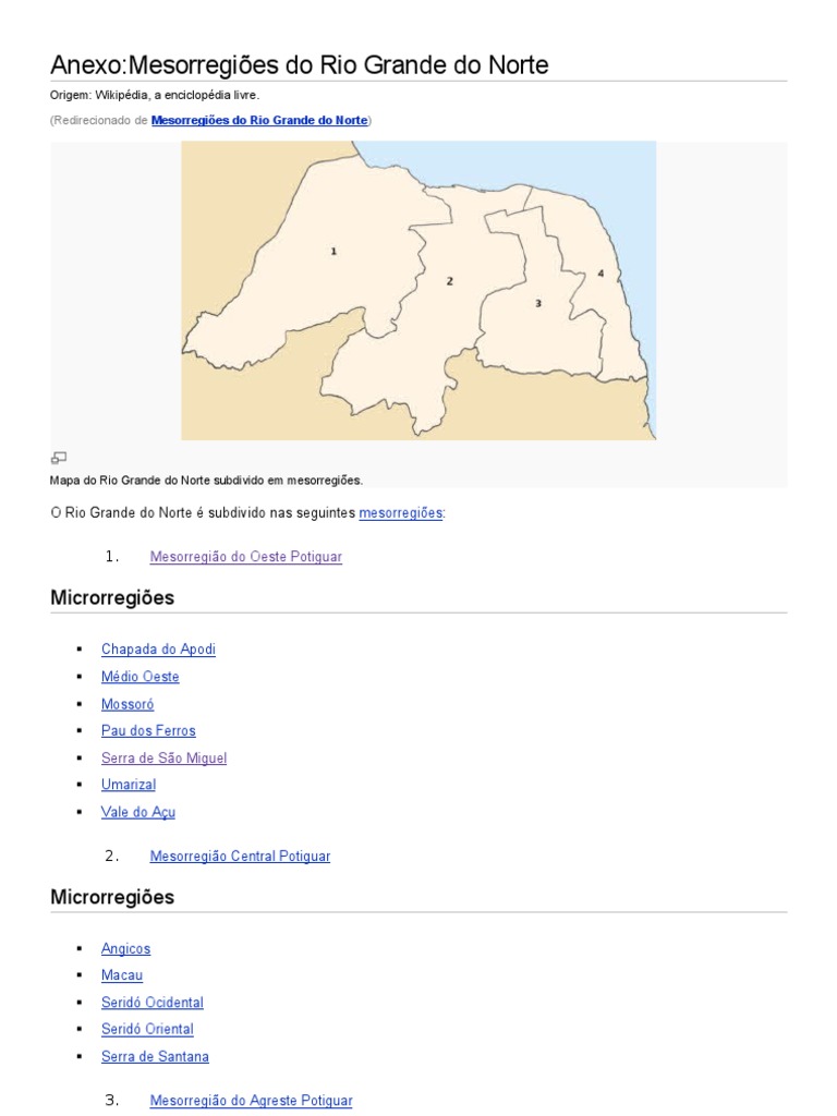 Mapa Do RN Com Divisão Política | PDF