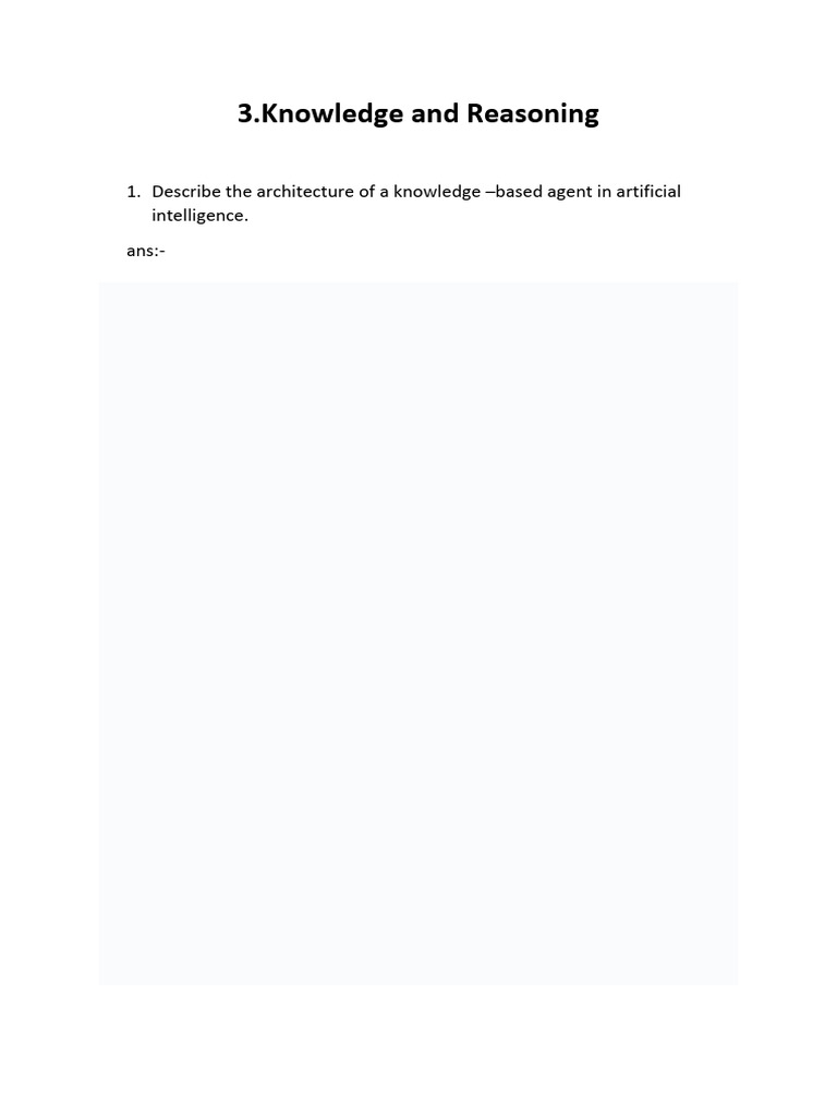 3.knowledge and Reasoning | PDF | Logic | Knowledge Representation And ...