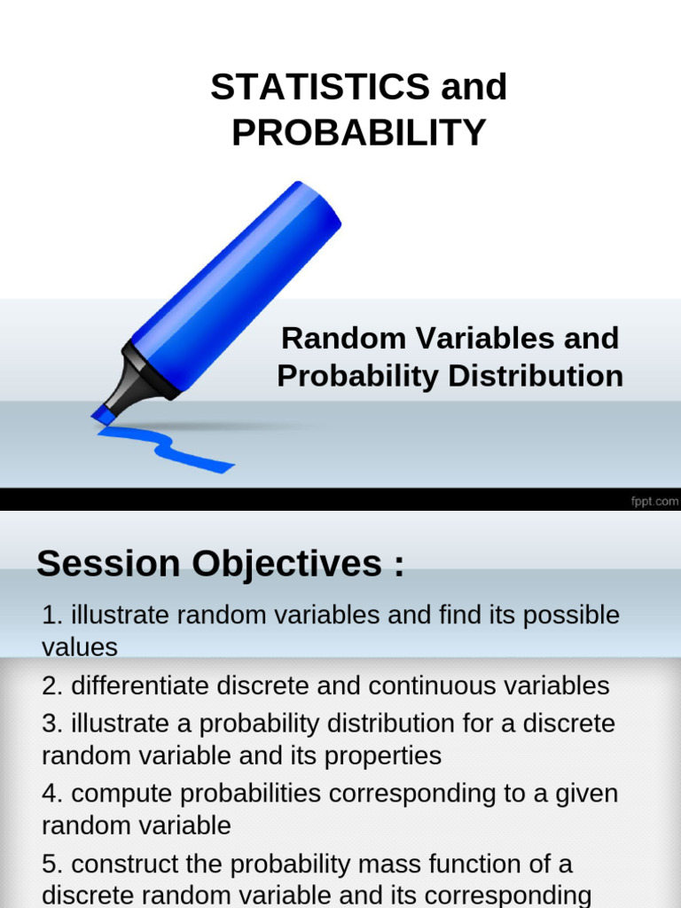 Random Variables and Probability Distribution 1 | PDF | Probability Distribution | Expected Value
