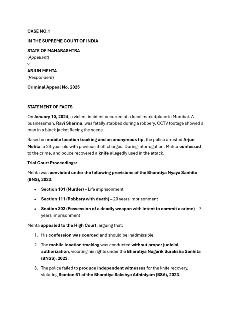 Moot Criminal Case | PDF