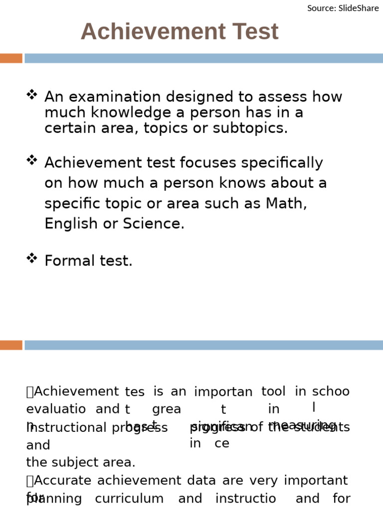 Understanding Achievement Tests in Education | PDF | Flowers | Validity ...