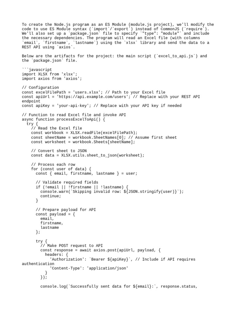 Scribed NodeJSToModuleFed | PDF | Microsoft Excel | Json