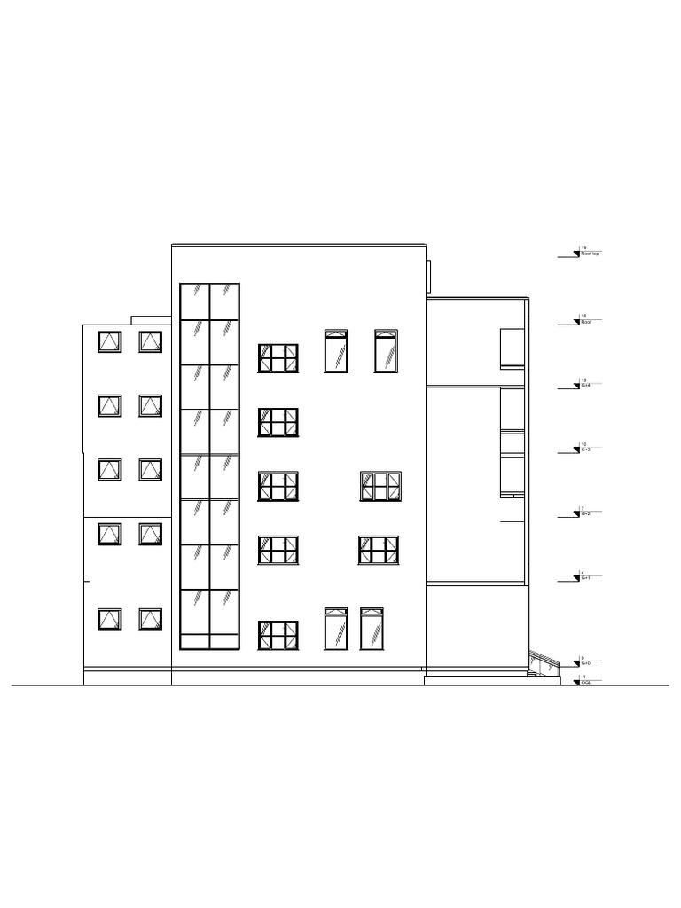 G+4 Mixed Use - Elevation - Left Side Elevation-Model | PDF