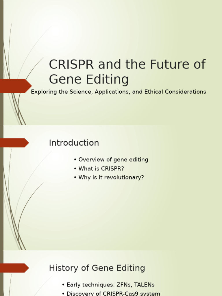 CRISPR Future Gene Editing Modern | PDF