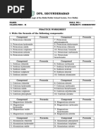 Class 10 Chemical Formulas List | PDF | Hydroxide | Oxide