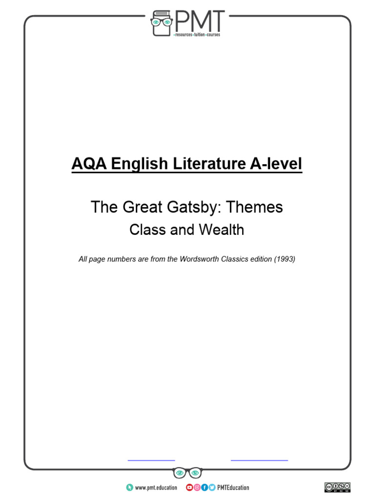 Class and Wealth | PDF | The Great Gatsby