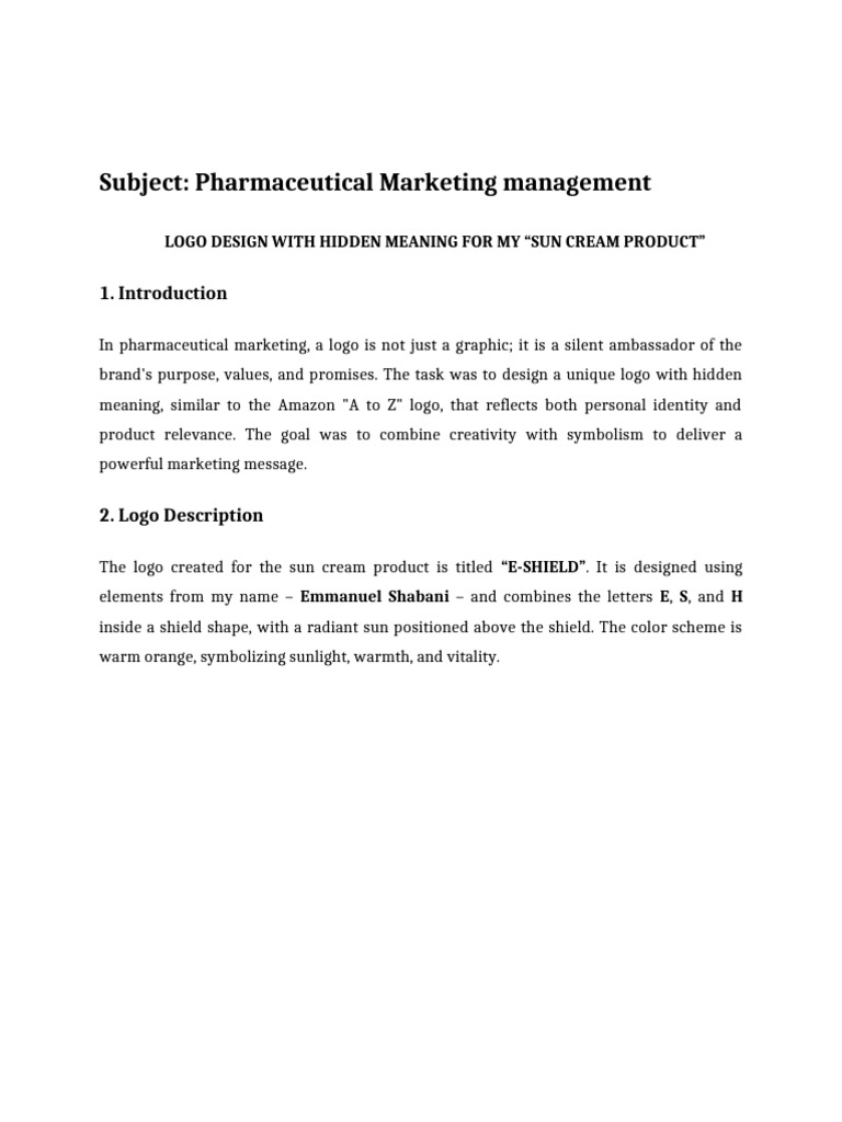 Pharma Marketting Assignment | PDF | Logos | Brand