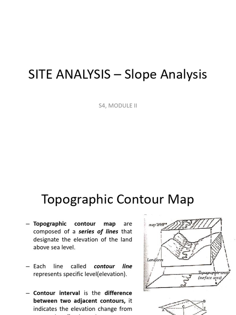 Slope Analysis and Site Grading | PDF | Contour Line | Topography