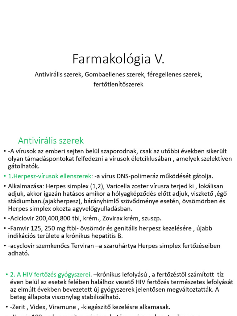 Farmakológia V | PDF