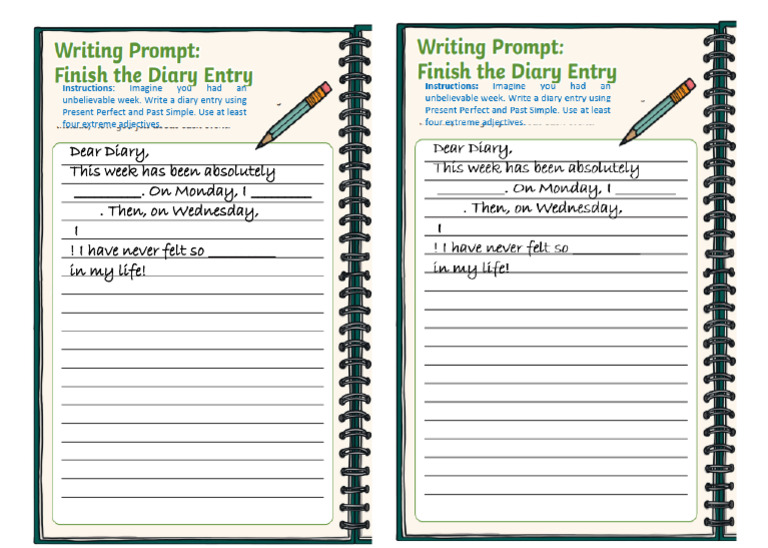 Diary Entry Template for Reflection | PDF