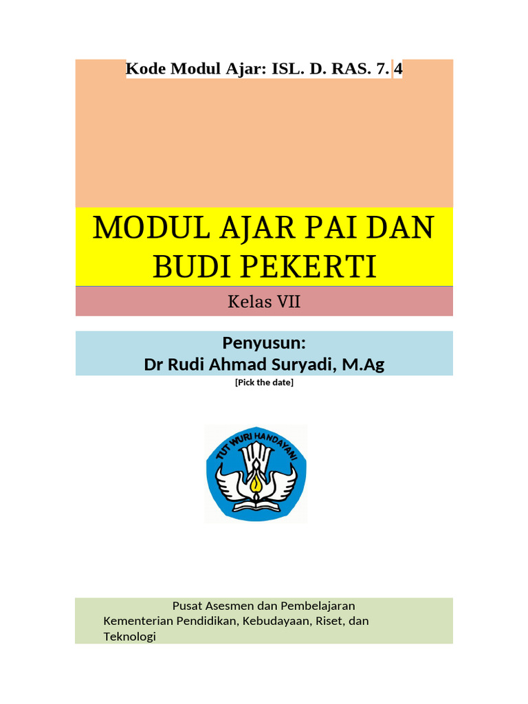 1 Modul Ajar PAI - Konsep Sujud Dalam Solat - Fase D | PDF