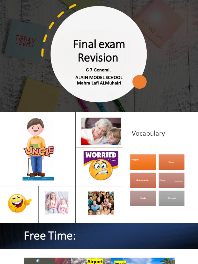 Mahra Term 1 Final Exam Revision G7 | PDF | Verb | Adverb