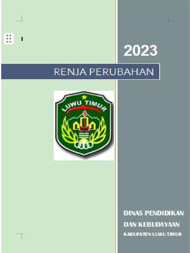 Sampul Renja Pendidikan 2023 | PDF