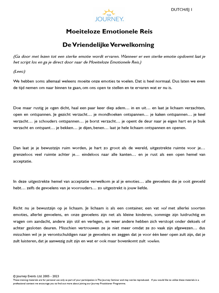 JI1 NL Emotional Journey Process 2023 | PDF