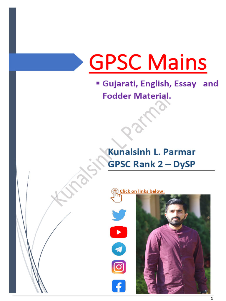 AAA GPSC Mains (Most Important) | PDF | Mahatma Gandhi | Democracy