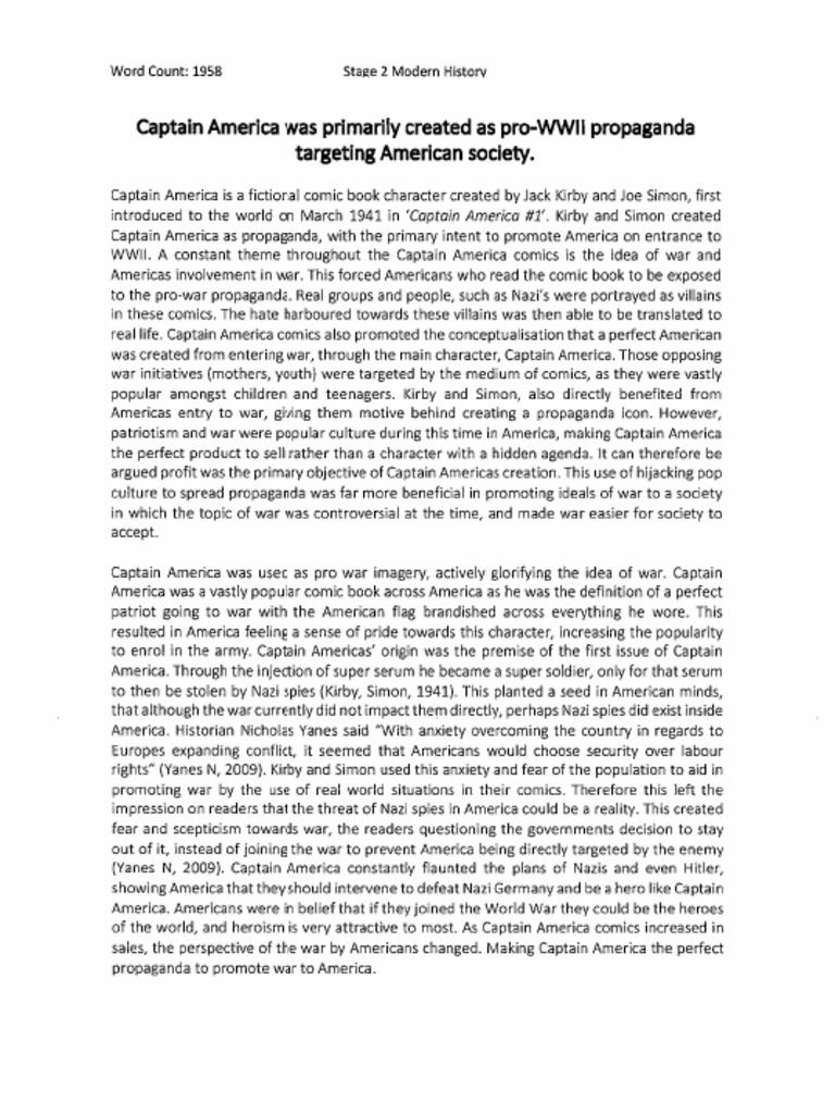 Sample 2 - Captain America | PDF