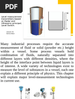 Tank Bridle Level Measurement Solutions | PDF | Instrumentation | Radar