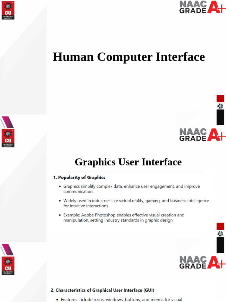 HCI Unit-2 Graphical User Interface | PDF
