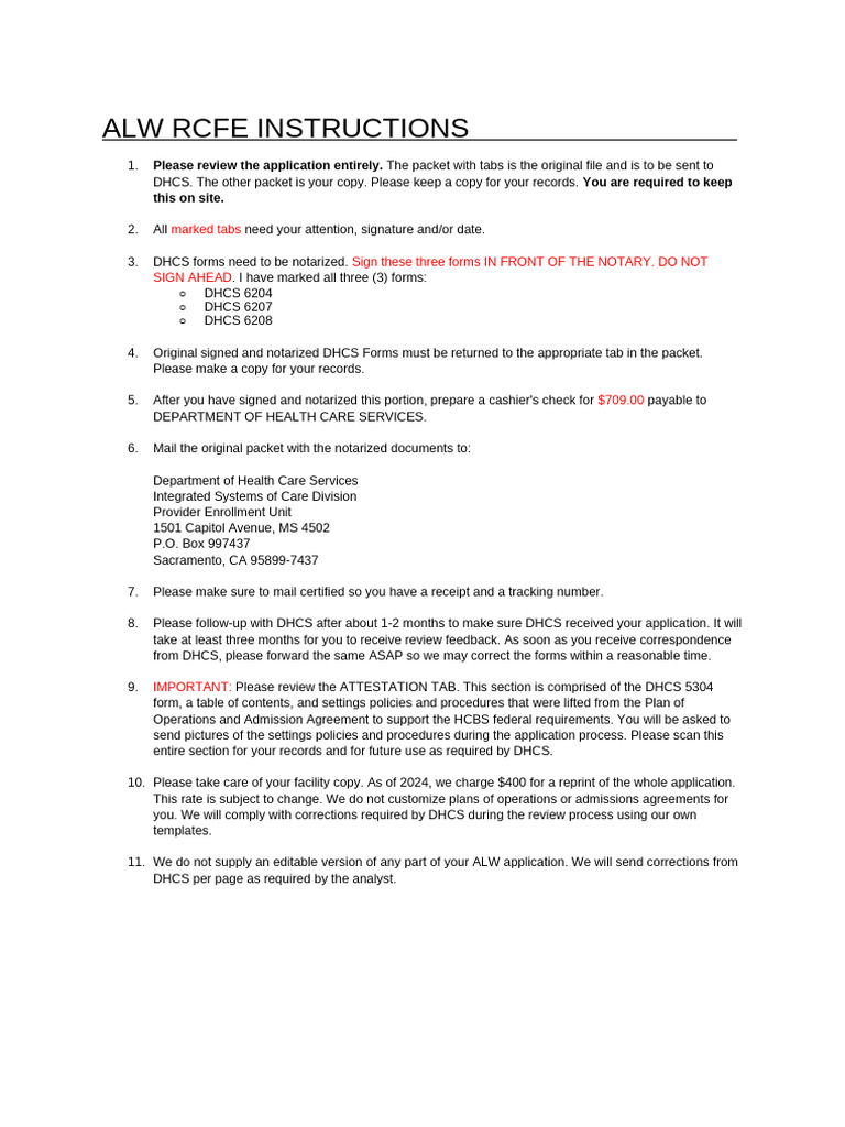ALW - RCFE Application 1 of 5 Rpny | PDF | Emergency | Emergency Evacuation