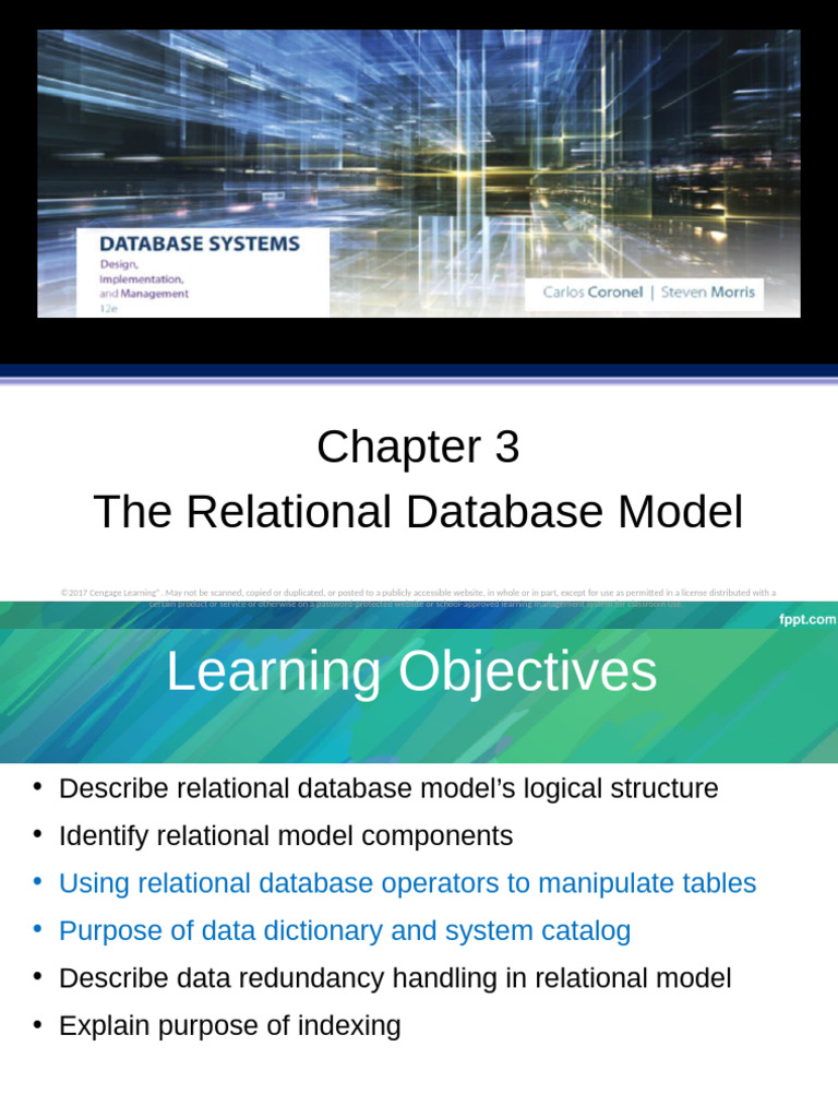 Ch03_week3_The Relational Database Model (1) | PDF | Relational Model | Relational Database