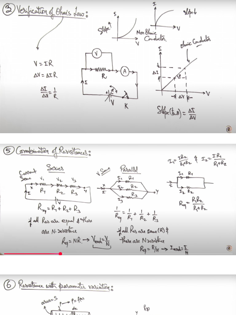 CURRENT ELECTRICITY NOTES | PDF