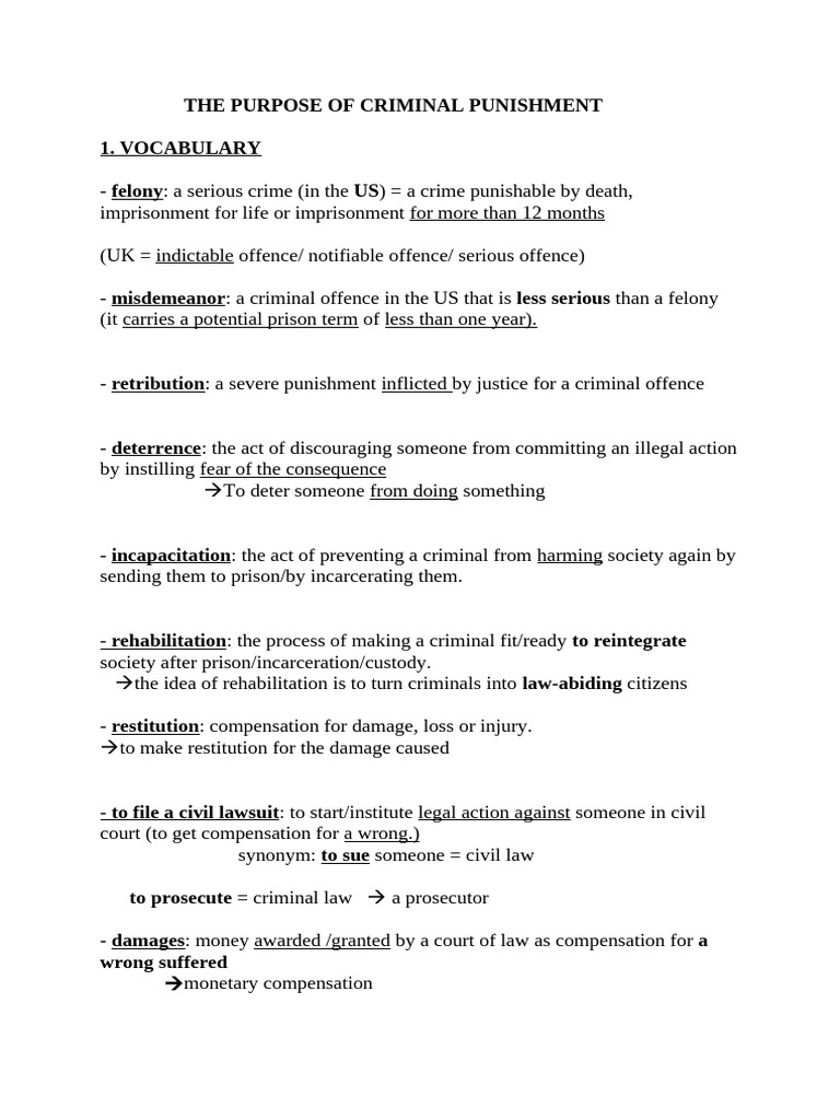 The Purpose of Criminal Punishment | PDF | Punishments | Crimes