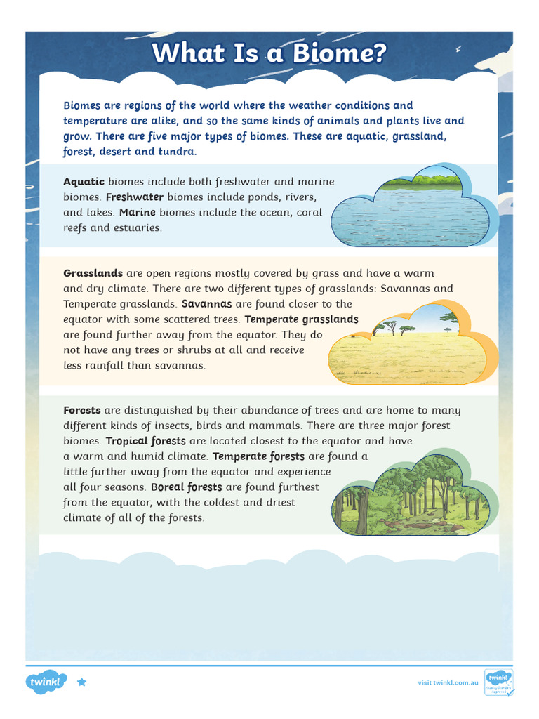 Biomes Differentiated Reading Comprehension - Ver - 3 | PDF | Grassland | Forests