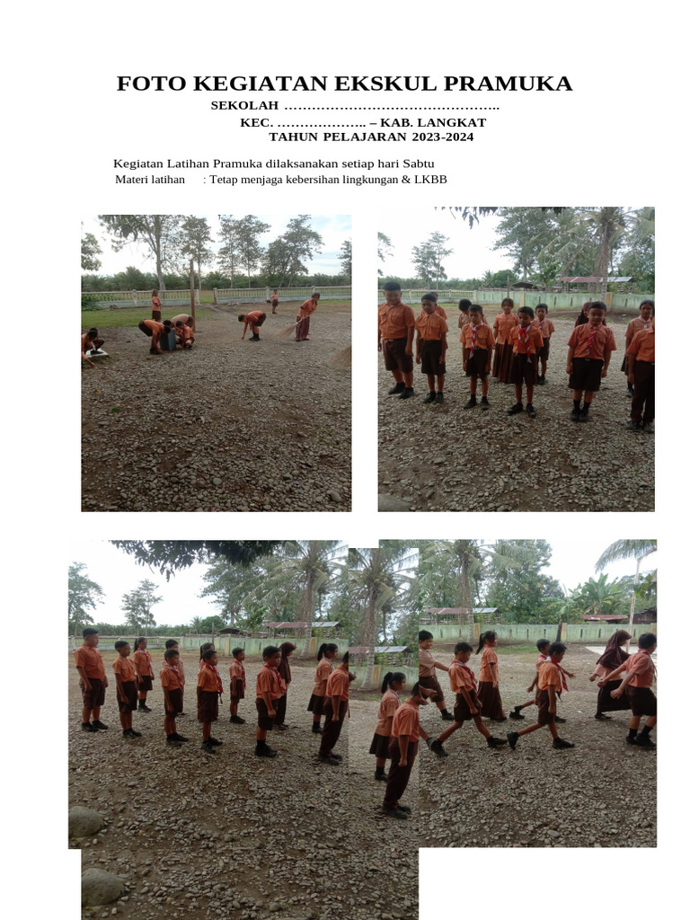 Foto Kegiatan Ekskul Pramuka | PDF