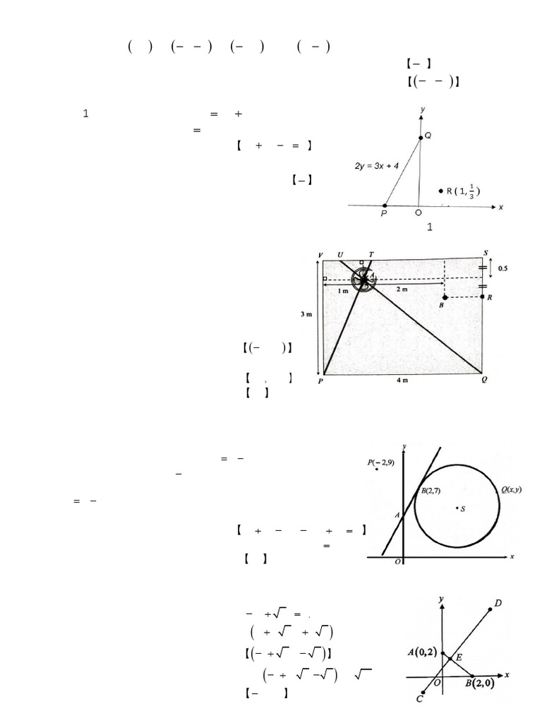 2022 Coordinate Geometry Problems | PDF | Line (Geometry) | Analytic Geometry