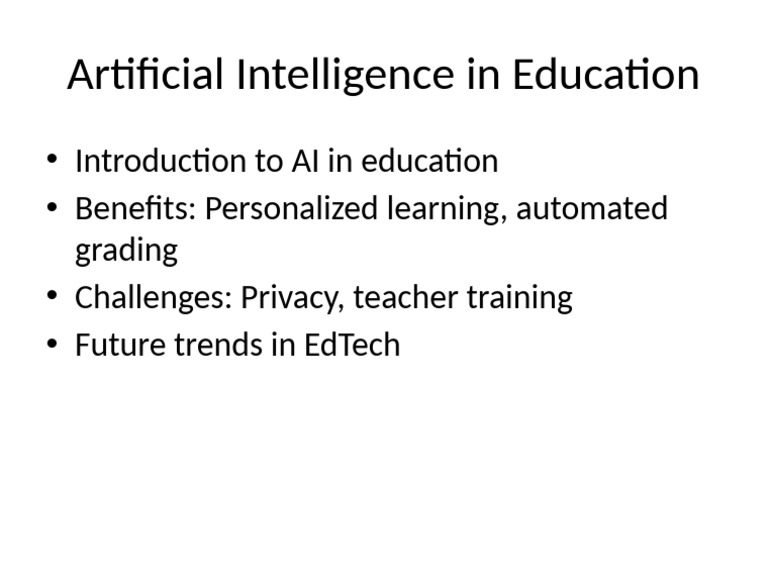 AI in Education Presentation | PDF
