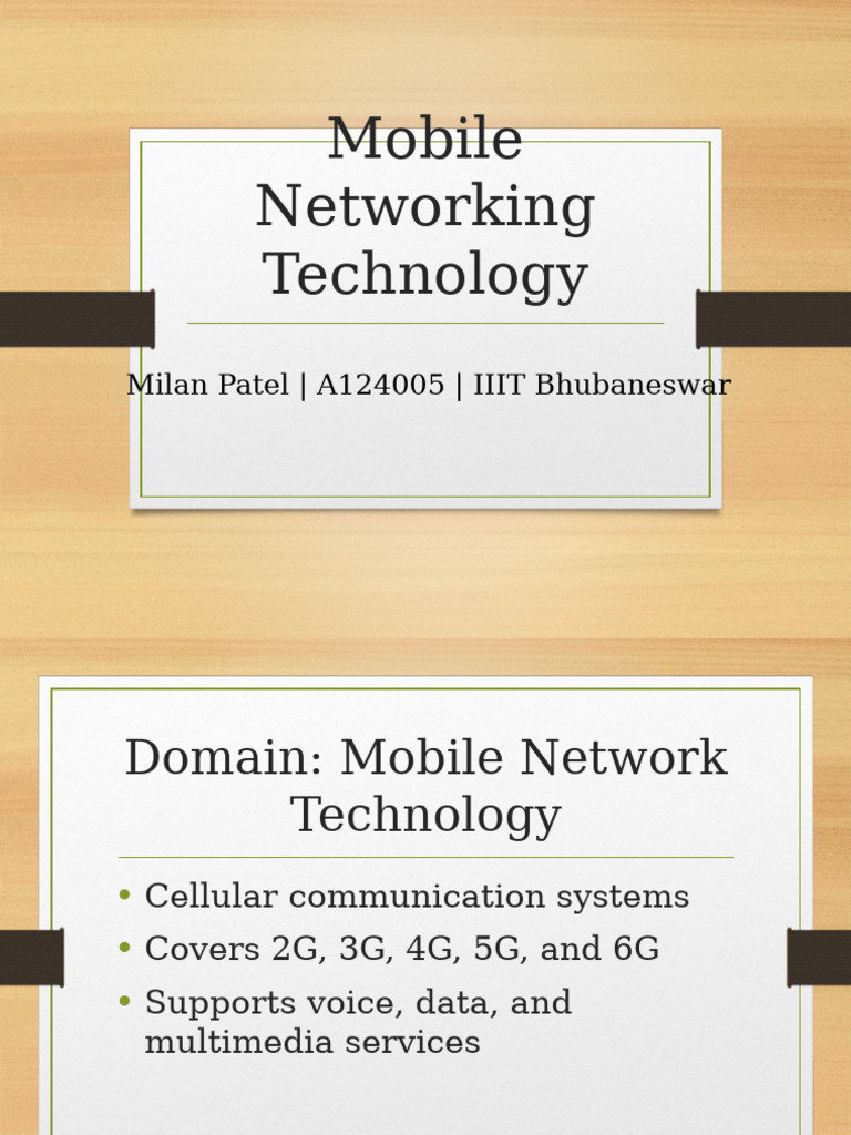 Mobile Networking Technology ACN PPT | PDF | 4 G | Lte (Telecommunication)