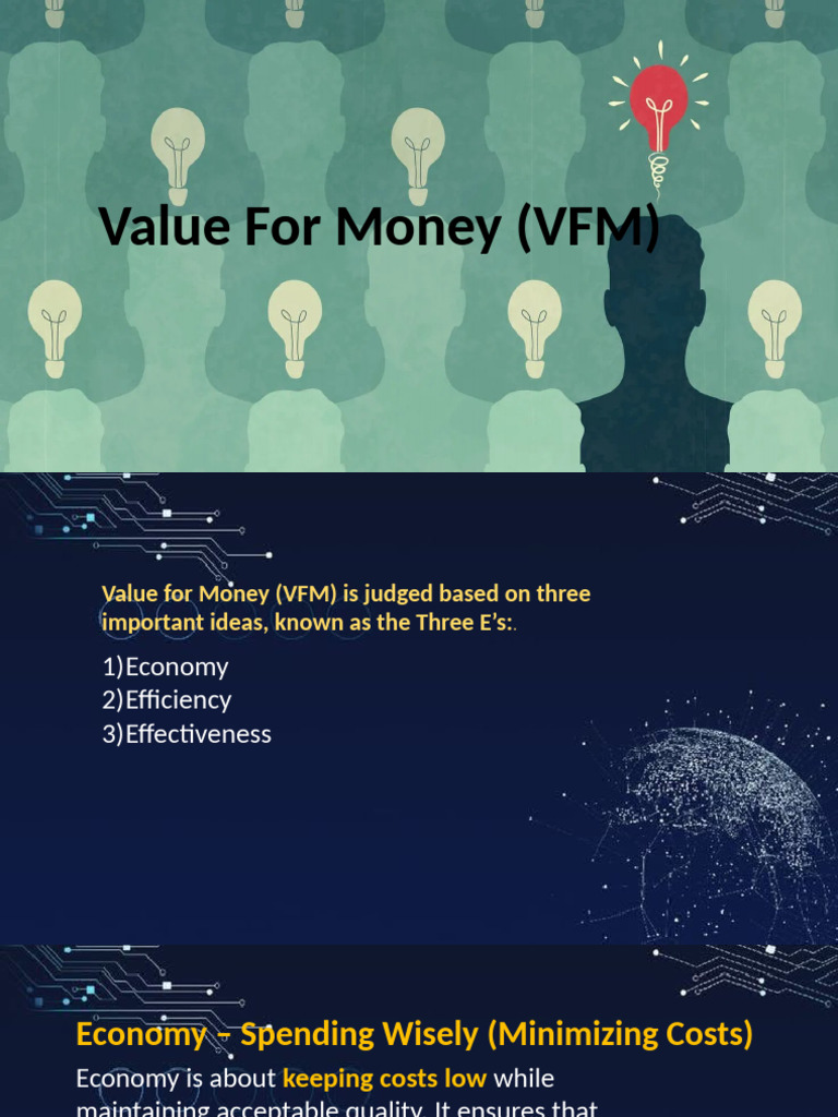 Value For Money (VFM) | PDF